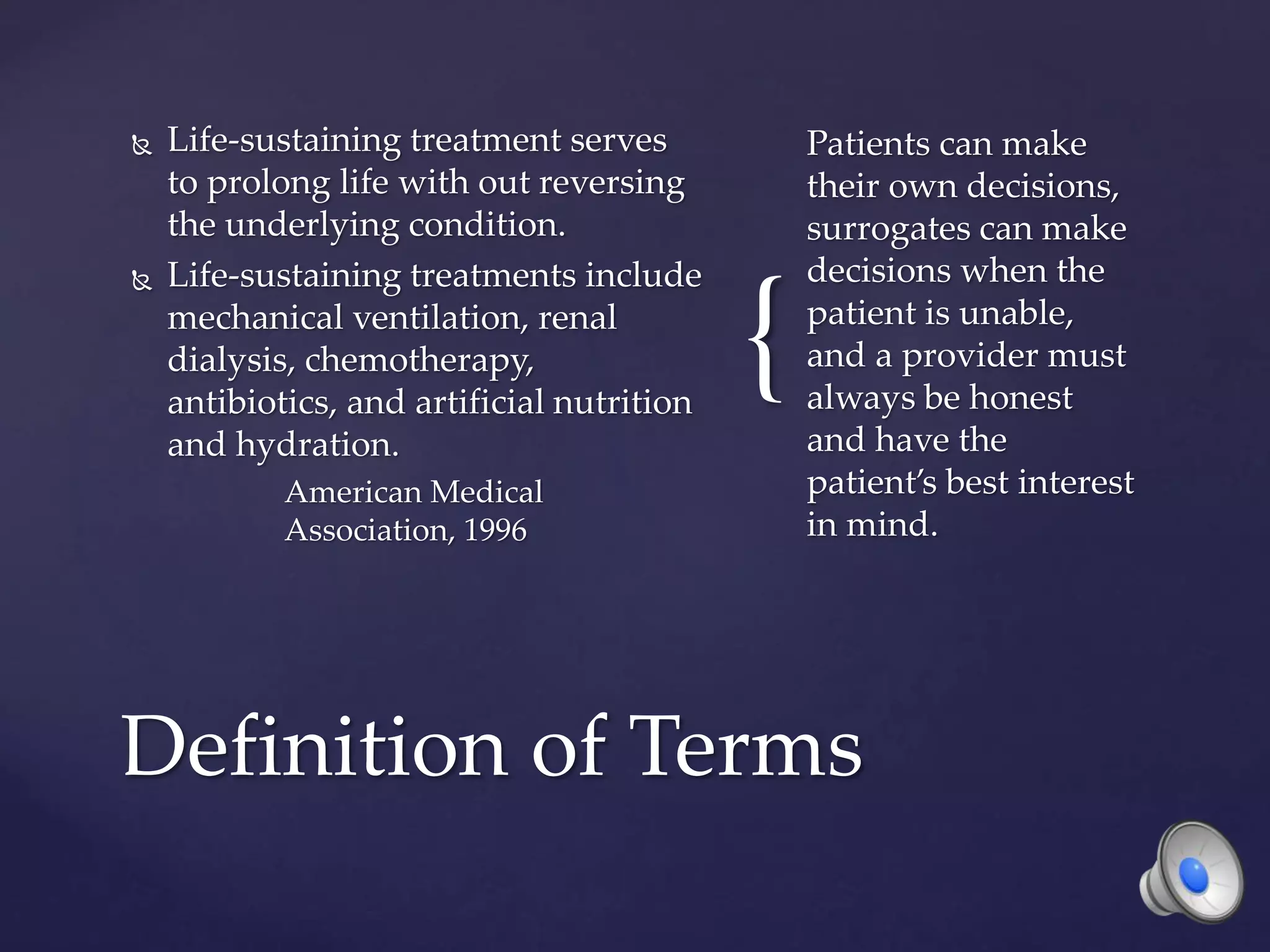 Withholding and withdrawal of medical therapies | PPTX