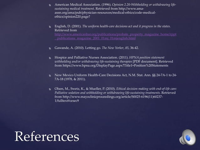 Withholding and withdrawal of medical therapies | PPTX