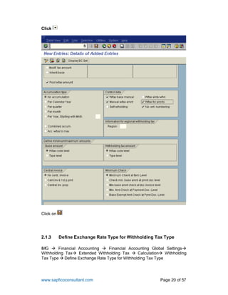 Withholding tax configuration | PDF