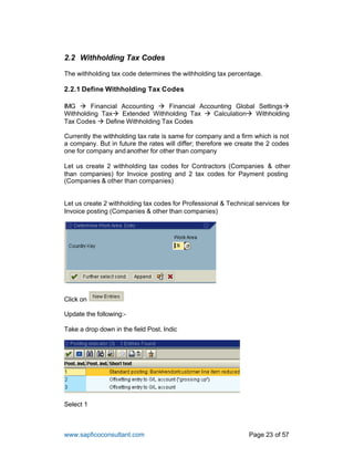 Withholding tax configuration | PDF