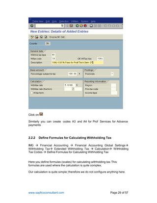Withholding tax configuration | PDF