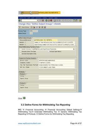 Withholding tax configuration | PDF