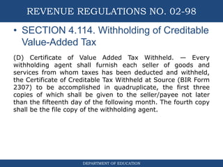 Withholding taxes | PPTX