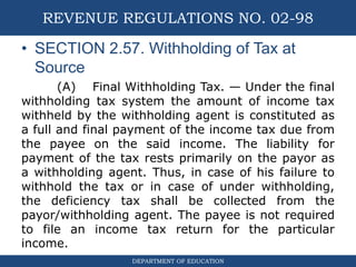 Withholding taxes | PPTX