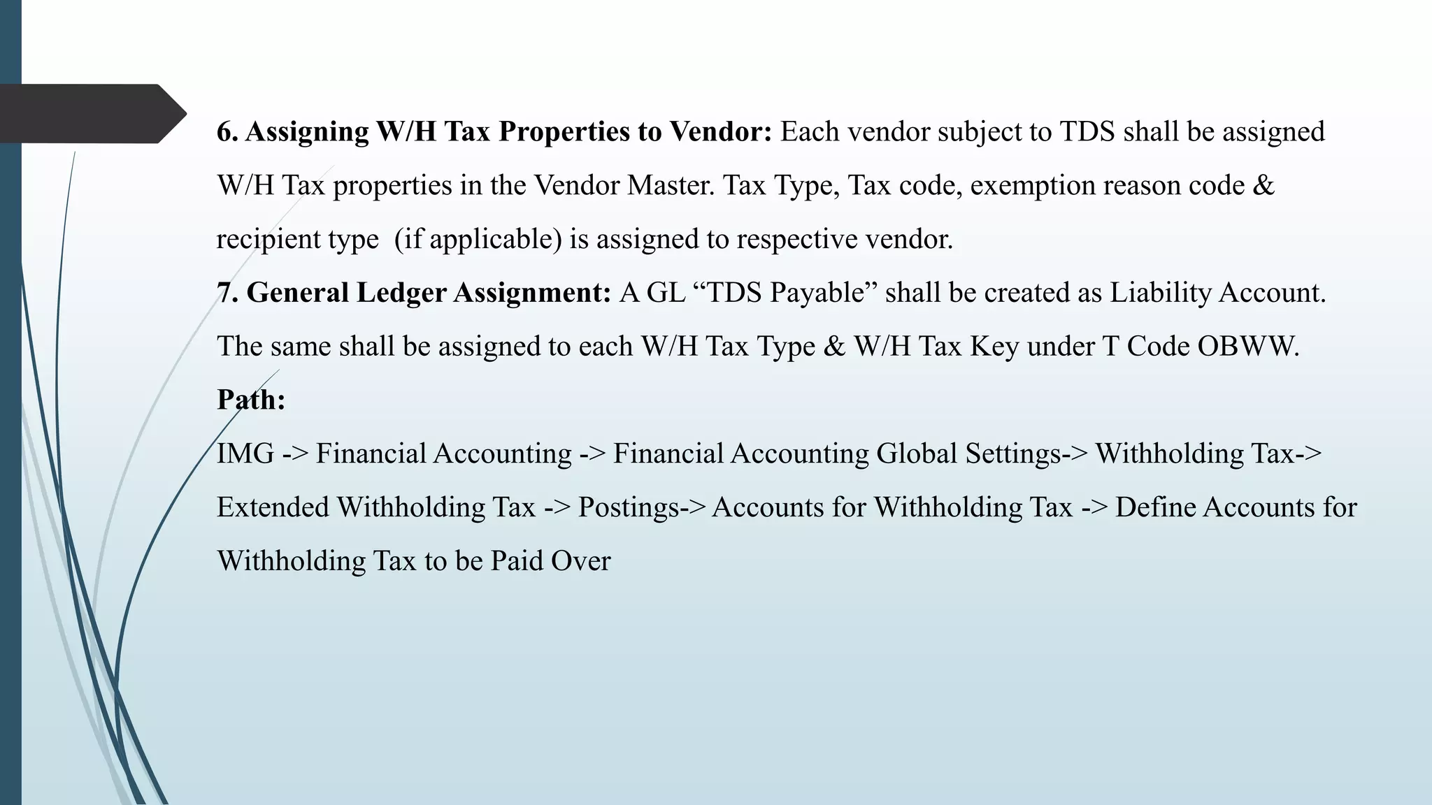 Withholding tax in sap | PPTX