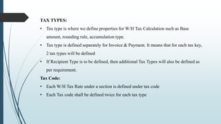 Withholding tax in sap | PPTX