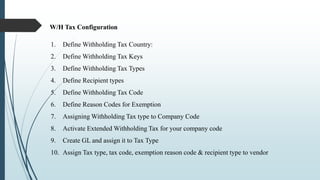 Withholding tax in sap | PPTX