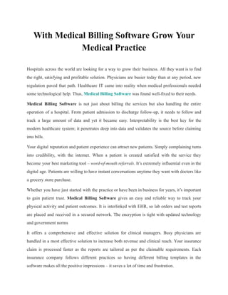 With Medical Billing Software Grow Your Medical Practice.pdf