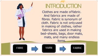 FIBRE TO FABRIC | PPTX | Needlework | Arts and Crafts