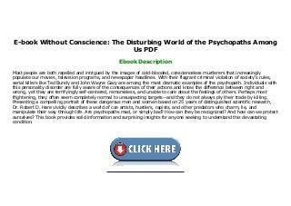 E-book Without Conscience: The Disturbing World of the Psychopaths ...