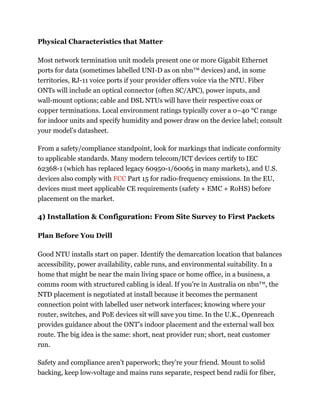 Without a Network Termination Unit, Your Entire Connection Could ...