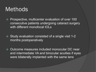 Prospective Evaluation of Near and Intermediate Visual Outcomes with ...