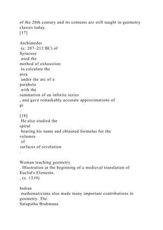 with properties of space that are related with distance, shape, .docx