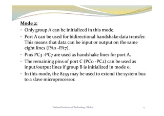 With suitable diagram explain the working of 8255 a and inerrupts | PDF