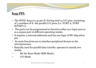 With suitable diagram explain the working of 8255 a and inerrupts | PDF