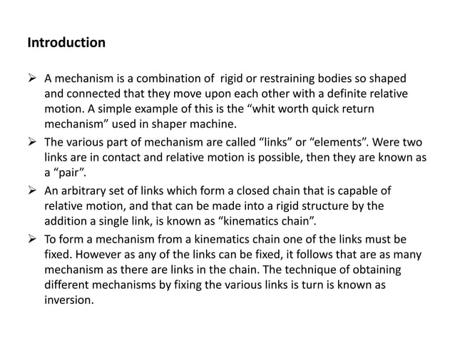 WITHWORTH QUICK RETURN MECHANISM .pptx | Robotics | Technology & Computing