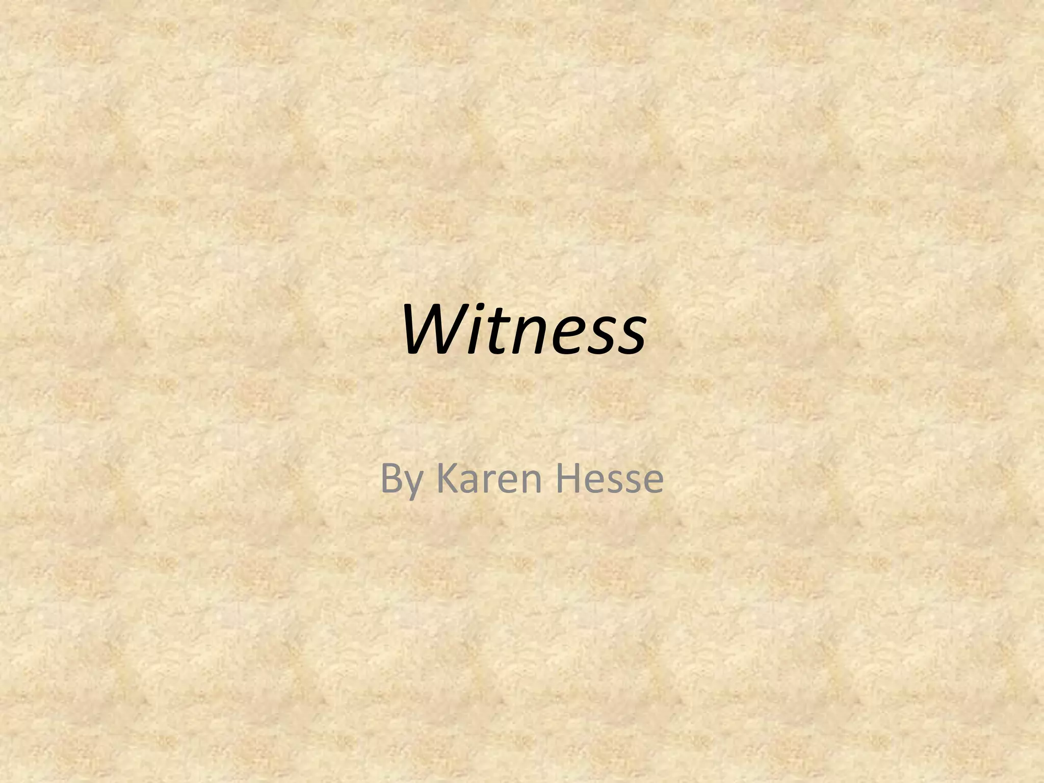 Witness | PPT