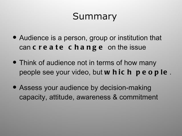 Audience Assessment | PPT