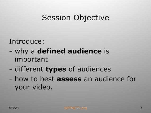 Audience Assessment | PPT