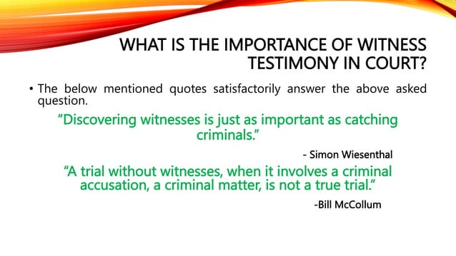 WITNESSES-COMPETENCE AND EXAMINATION.pptx | Law