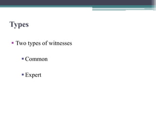 Witness ( legal procedures for doctors in India ) | PPTX