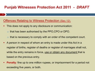 Witness protection in punjab | PPTX