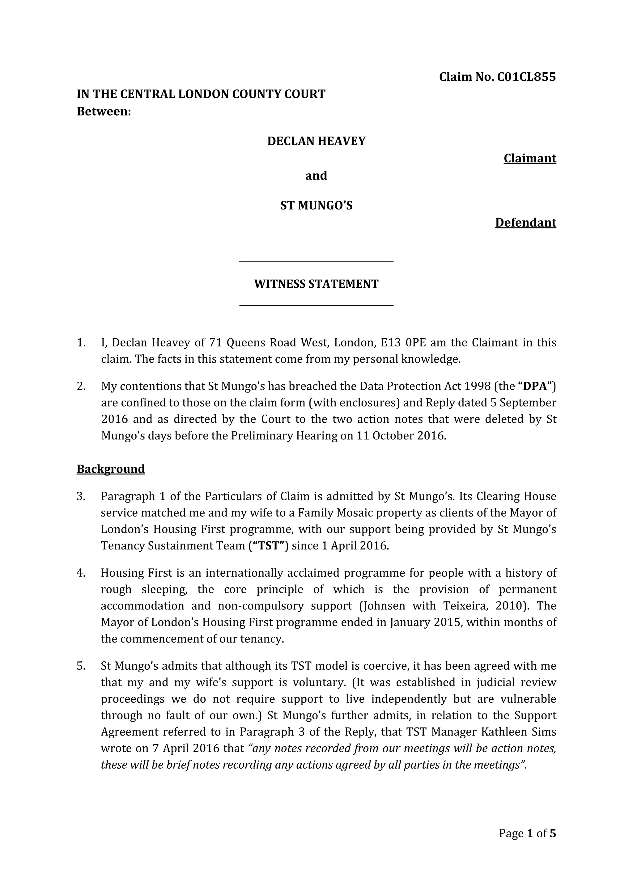 Witness statement | PDF