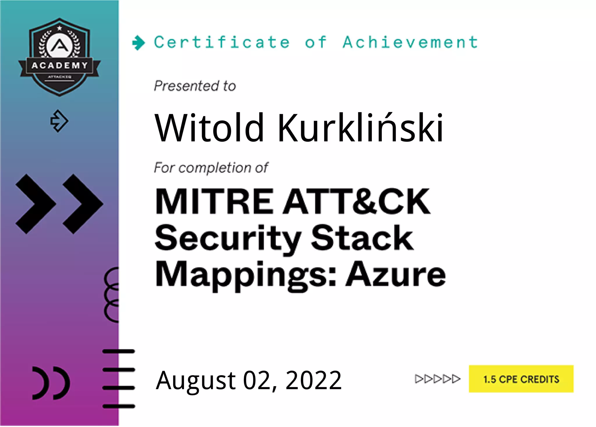 MITRE ATT&CK Security Stack Mappings: Azure Certification | PPT