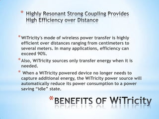WiTricity | PPTX | Physics | Science