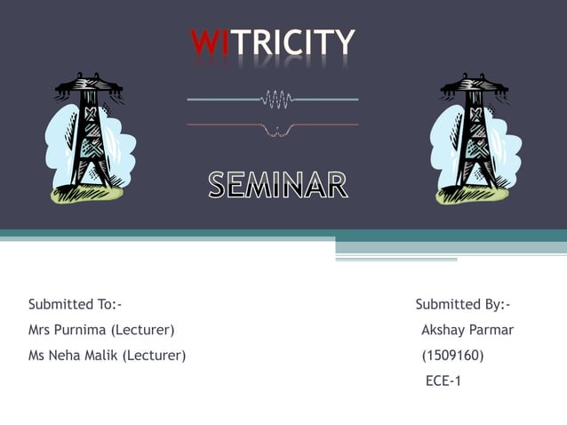 Witricity seminar | PPT | Computer Networking | Computing