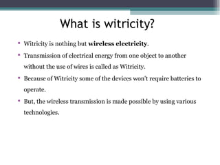 Witricity seminar | PPT