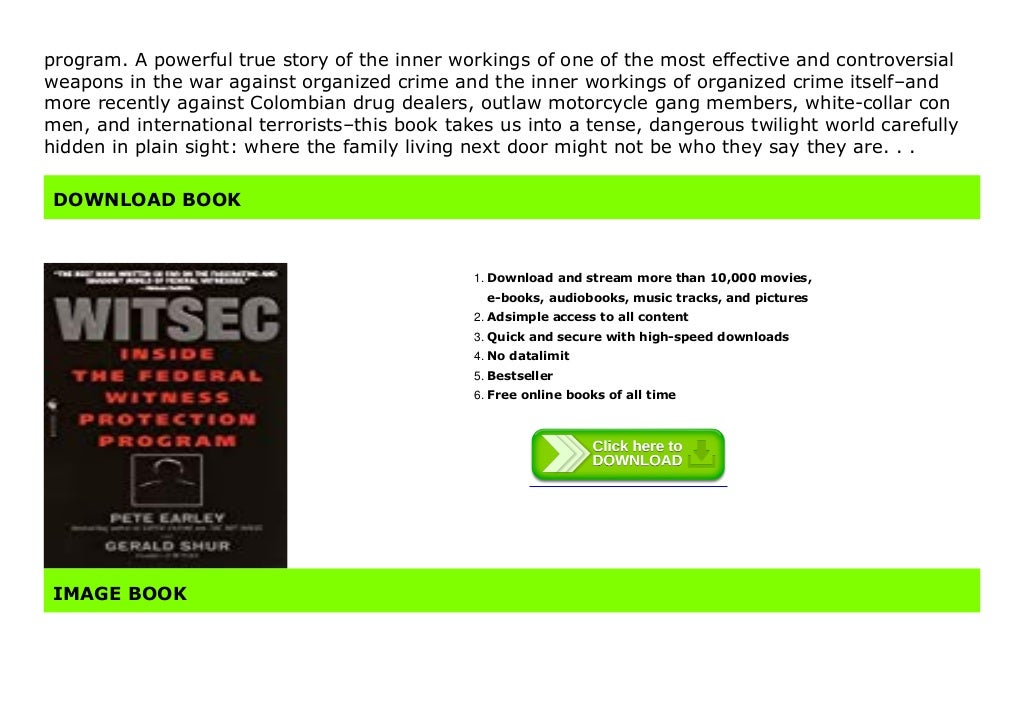 [Doc] Witsec: Inside the Federal Witness Protection Program