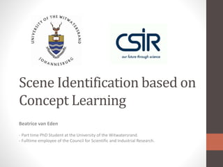 Scene Identification based on Concept Learning | PPT