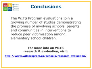 The WITS Program: How is WITS different? What does the research indicate? | PPT
