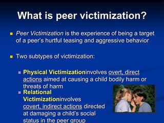 Changing The Social Context of Peer Victimization | PPTX | Secondary ...