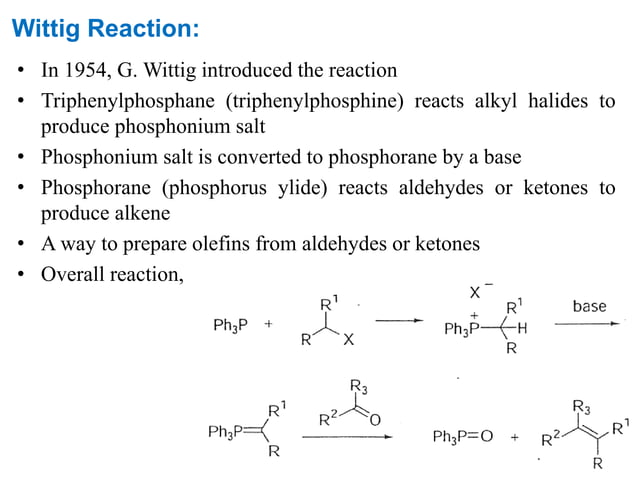 Wittig reaction | PPTX | Chemistry | Science