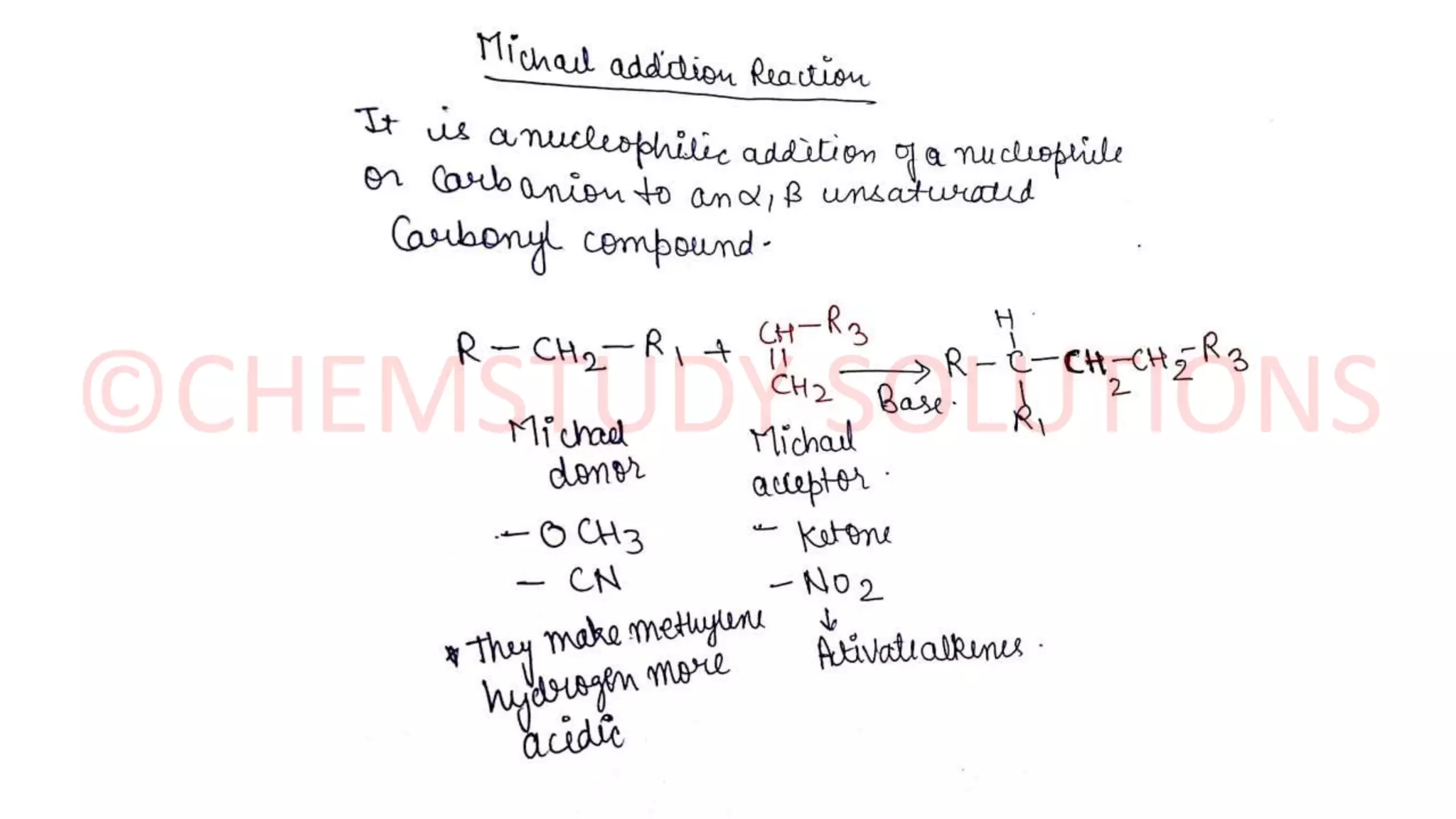 Witting Reaction Mechanism|Michael addition reaction|Mechanism|Organic ...
