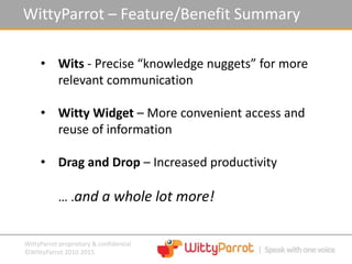 WittyParrot Overview for marketing teams | PPT