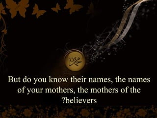 Wives of Prophet Muhammad (S) | PPS