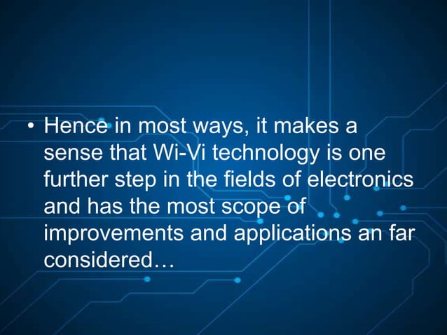 Wi-Vi Technology | PPTX | Cameras and Camcorders | Consumer Electronics