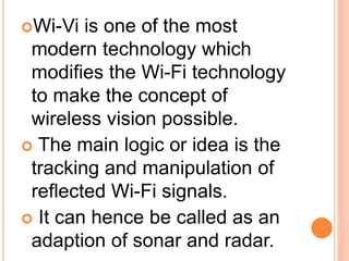 Wi-Vi technology | PPTX