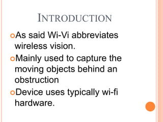 Wi-Vi technology | PPTX