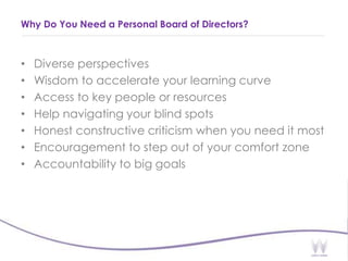 Your A-Team: Creating Your Personal Board of Directors | PPTX