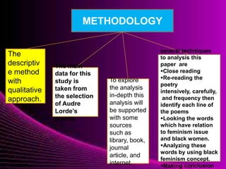 Analysing The Feminism Voices In Audre Lorde’s Selected Poems | PPT