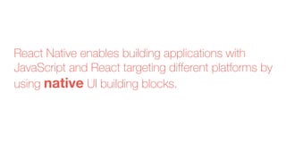 Introduction to React Native - Lev Vidrak, Wix | PPT