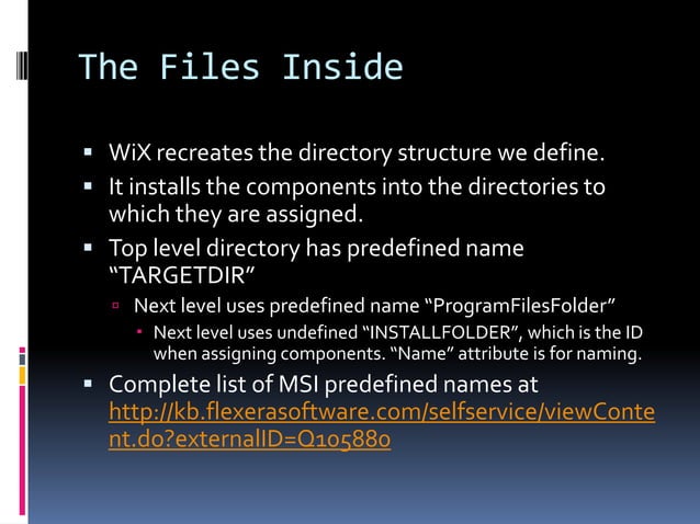 Windows Installer XML 101: What is WiX? | PPTX | Technology & Computing