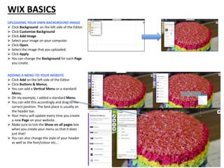 Wix tutorial | PPTX
