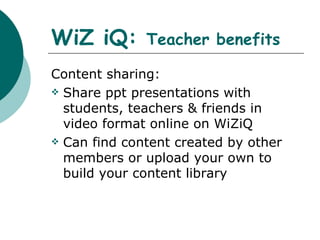 WiZiQ final TwT project | PPT | Technology & Computing