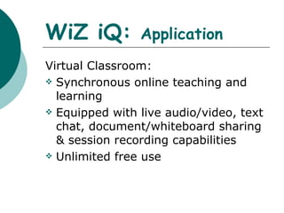 WiZiQ final TwT project | PPT | Technology & Computing