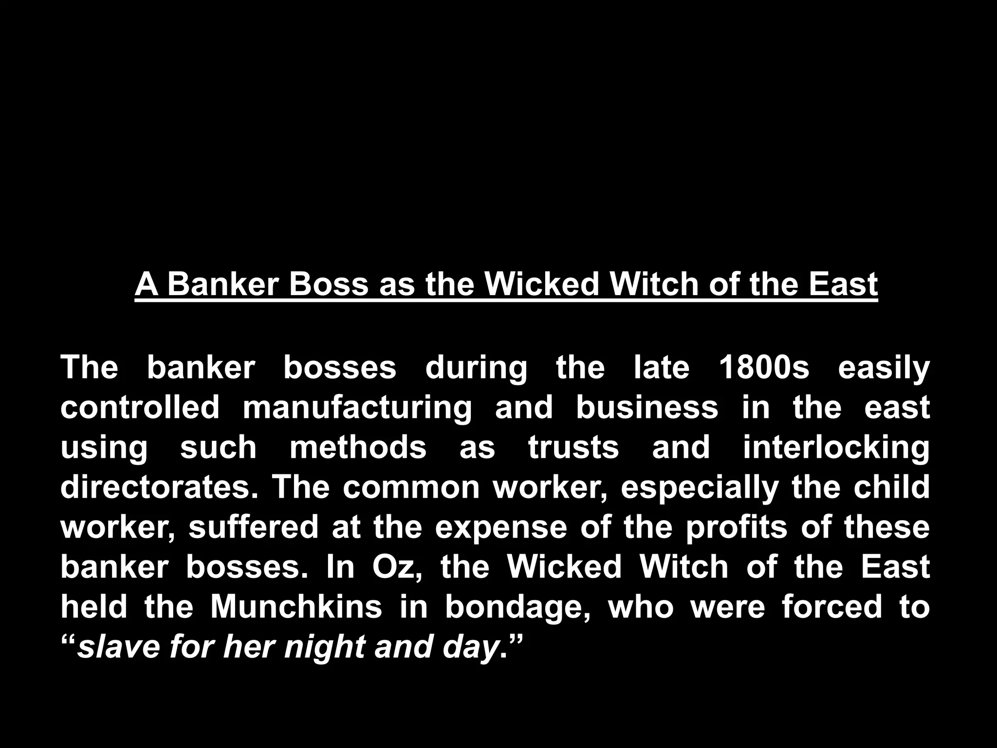 Wizard of Oz (populism allegory) | PPTX